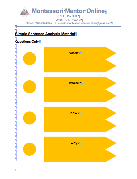 Simple Sentence and Clause Analysis Circle and Arrow Materials ...